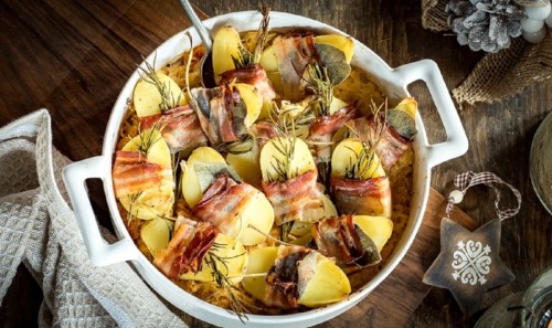 Patates amb cansalada i crema de xucrut al forn | Recepta de cuina de ...